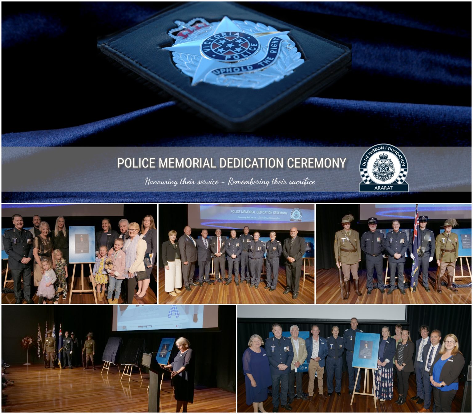 Police Memorial Dedication Ceremony - Ararat - Victoria Police Blue ...