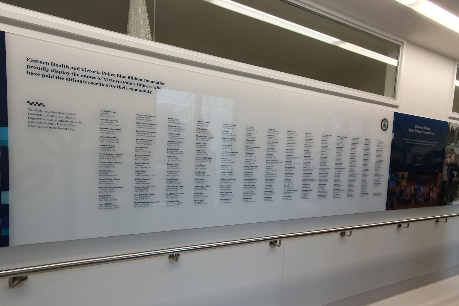 Members honoured in Box Hill memorial - Victoria Police Blue Ribbon ...